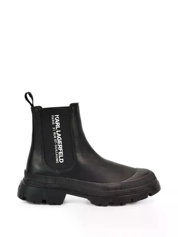 Karl Lagerfeld Logo-print Ankle Boots - Black