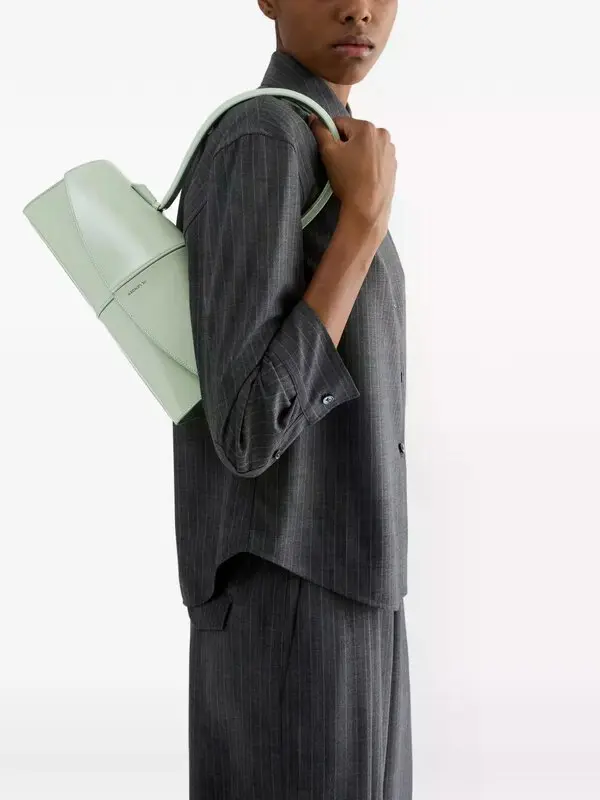 JIL SANDER Linea Piping Leather Shoulder Bag
