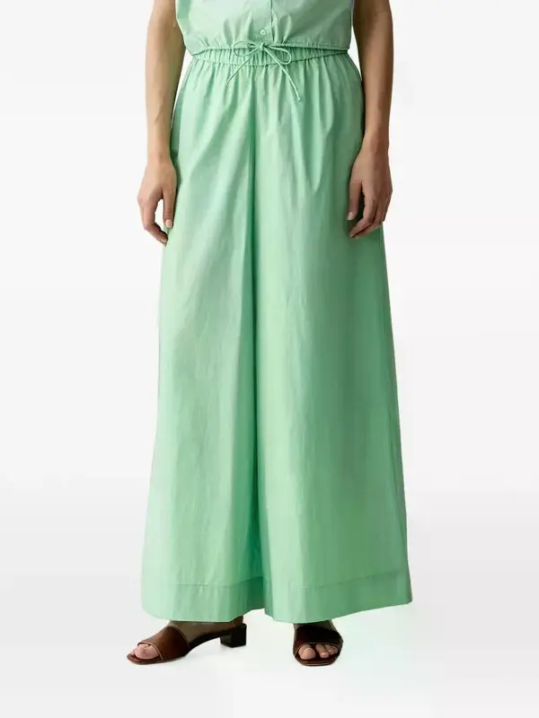 BENETTON Elasticated-waist Palazzo Pants - Green