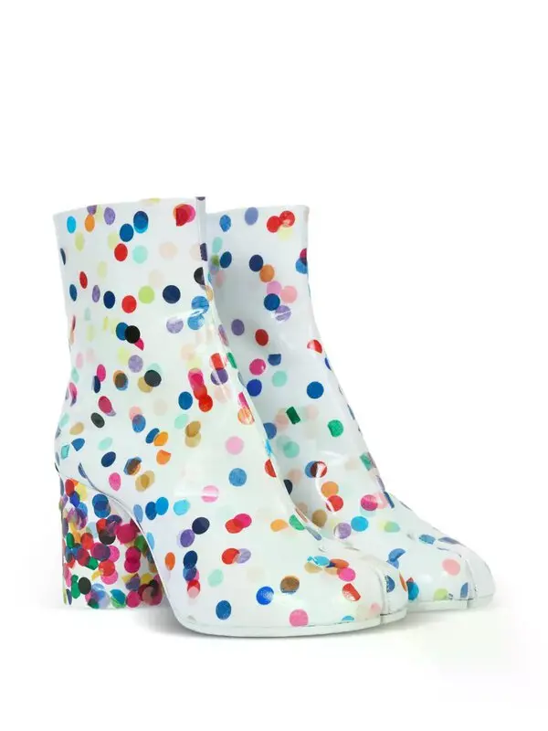 MAISON MARGIELA 80mm Polka-dot Ankle Boots - White