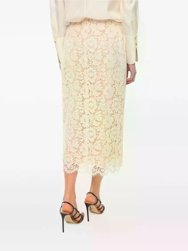 SUPER BLOND Lace Front-slit Maxi Skirt