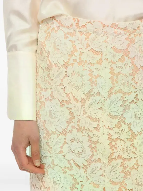 SUPER BLOND Lace Front-slit Maxi Skirt
