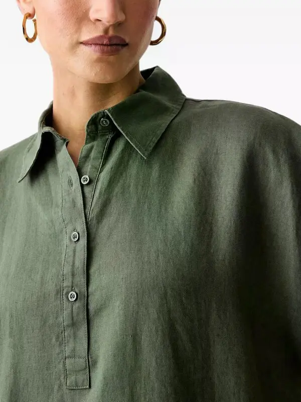 BENETTON Midi Shirt Dress - Green