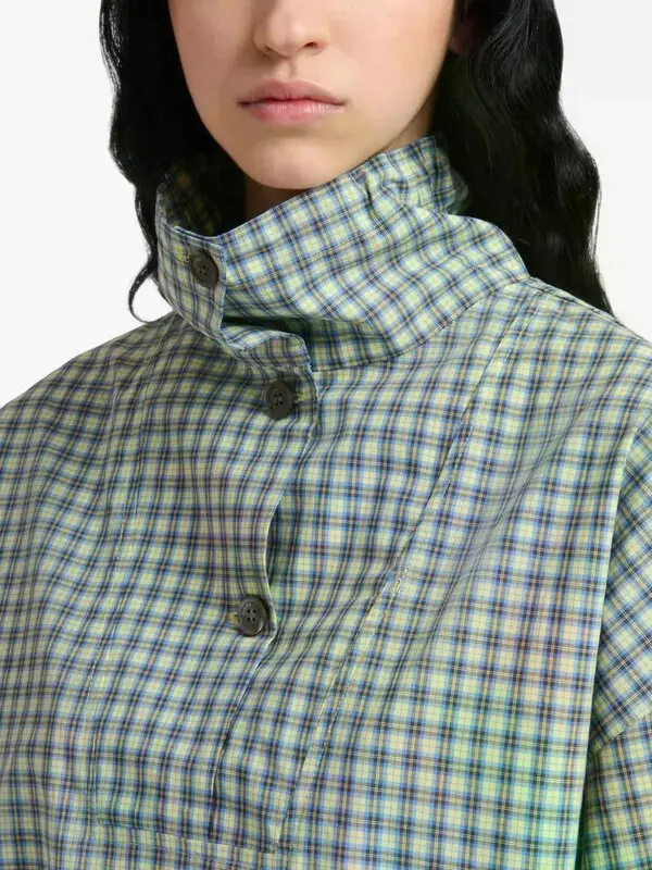 Marni Checked Drawstring Shirt - White