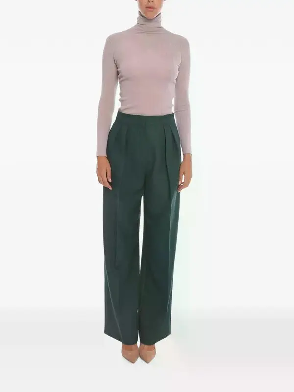 SUPER BLOND Pleated Wide-leg Trousers
