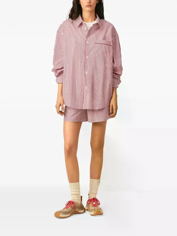 AMI Paris Cotton Long Sleeve Boxy Fit Shirt