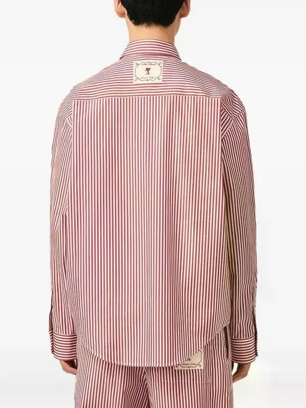 AMI Paris Cotton Long Sleeve Boxy Fit Shirt
