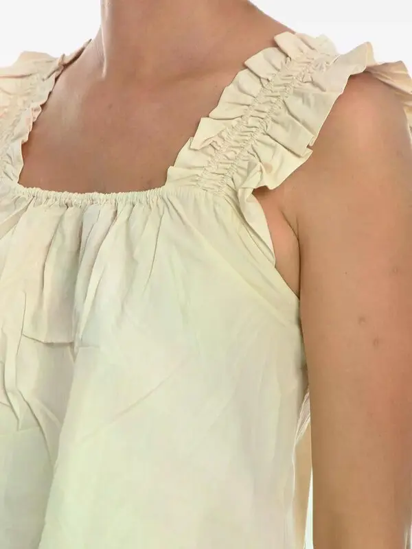 SAMSOE SAMSOE Sleeveless Square Neck Blouse With Ruffled Straps
