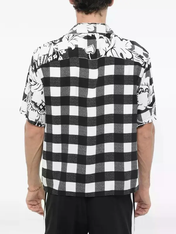 Neil Barrett Checked Floral-print Shirt