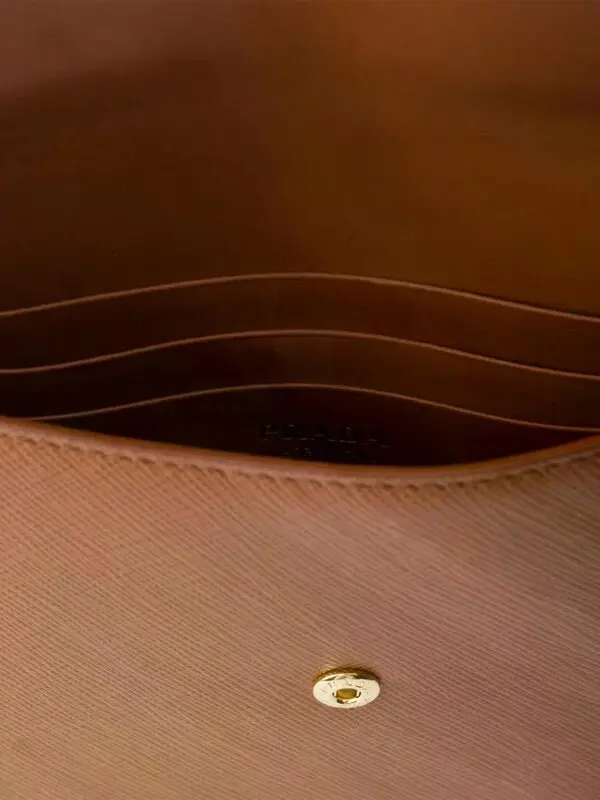 Prada Saffiano-leather Envelope Clutch