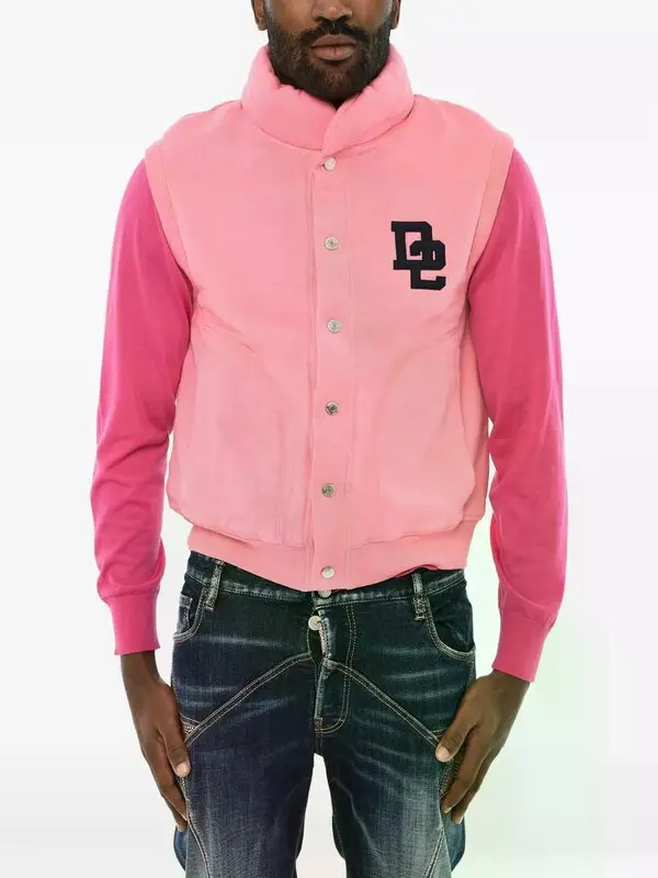 Dsquared2 Logo-print Snap-button Sweater - Pink