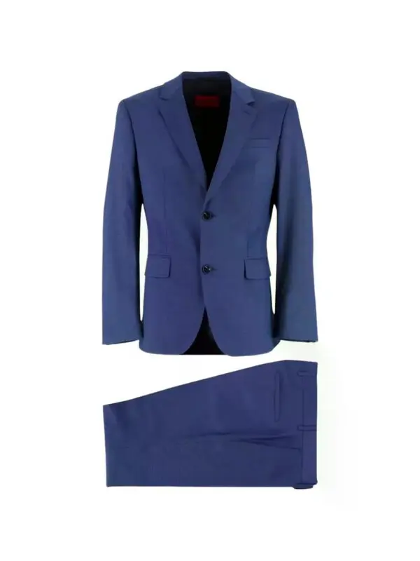 Hugo Single-breasted Slub-texture Suit