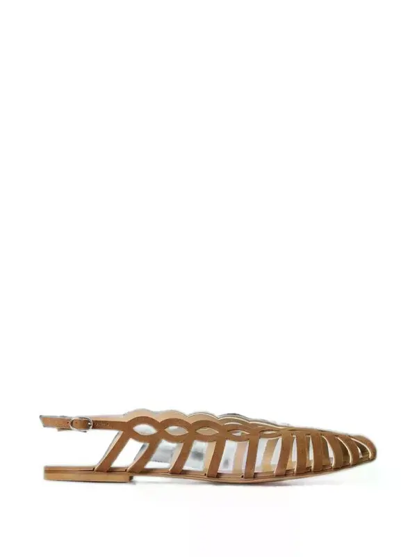 ANNA F. Cage-style Pumps - Brown