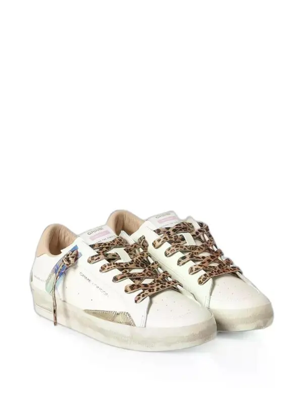 CRIME LONDON Sk8 Deluxe Leopard-print Sneakers