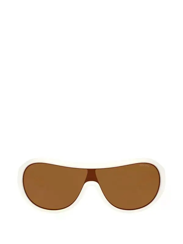 Miu Miu Shield Frame Sunglasses - White
