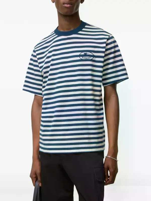 Burberry Striped Cotton T-shirt
