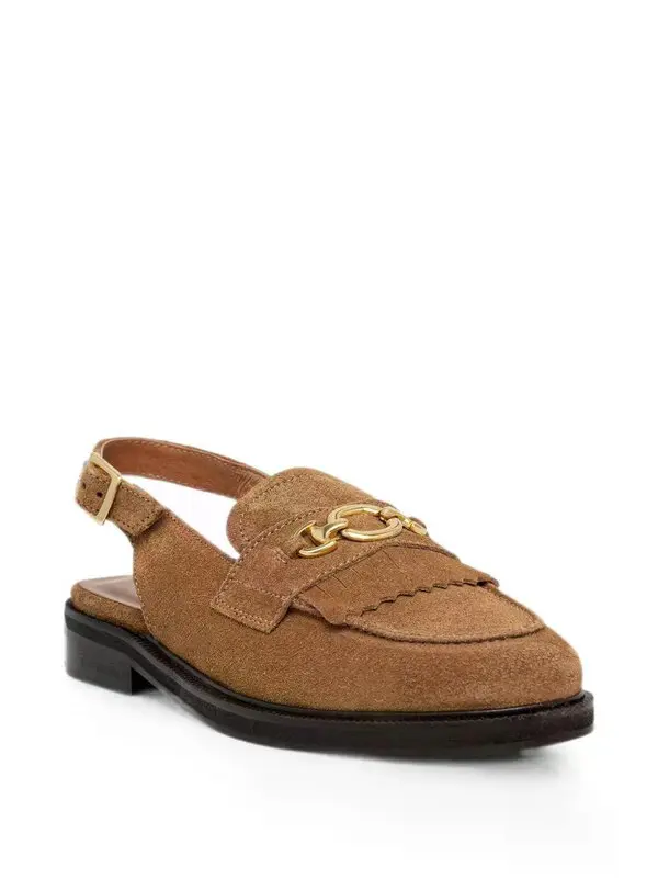 JONAK PARIS Delphy Fringed Horsebit Slingback Loafers