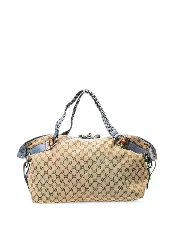 Gucci Bamboo Bar Boston Shoulder Bag - Neutrals