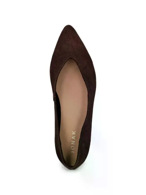 JONAK PARIS Noemie Pointed-toe Suede Ballet Flats