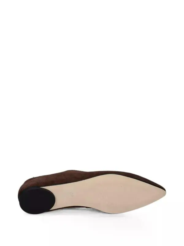 JONAK PARIS Noemie Pointed-toe Suede Ballet Flats