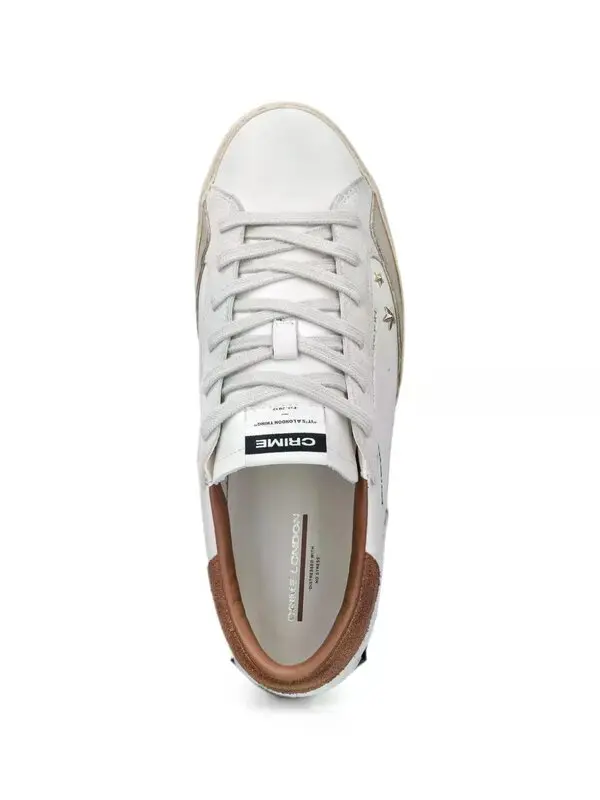 CRIME LONDON Distressed Star-patch Sneakers