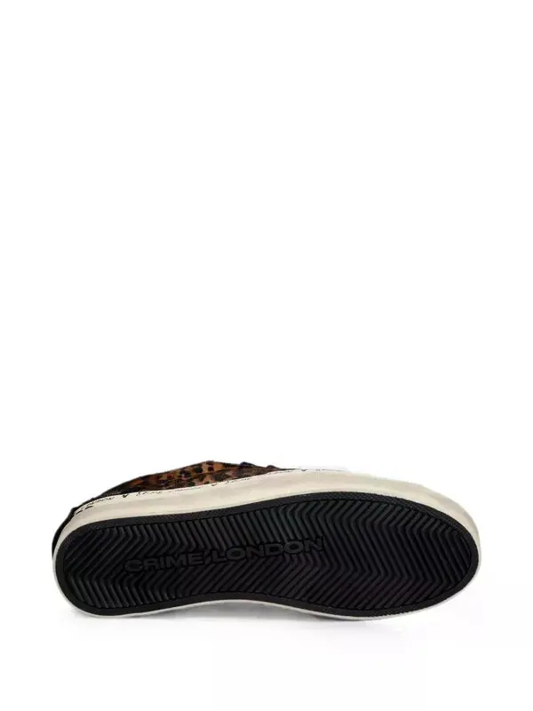 CRIME LONDON Leopard-print Glitter Detail Sneakers