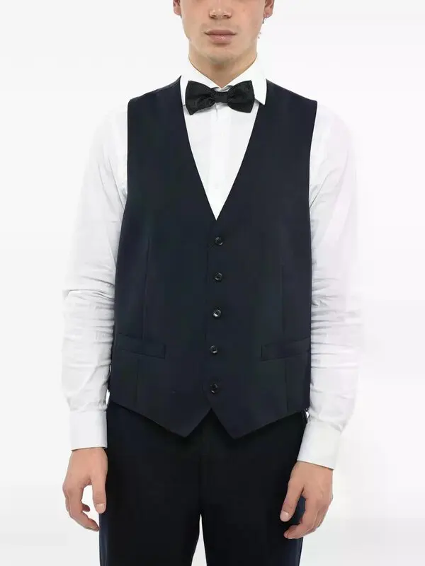 Corneliani Single-breasted Jetted-pocket Waistcoat - Blue