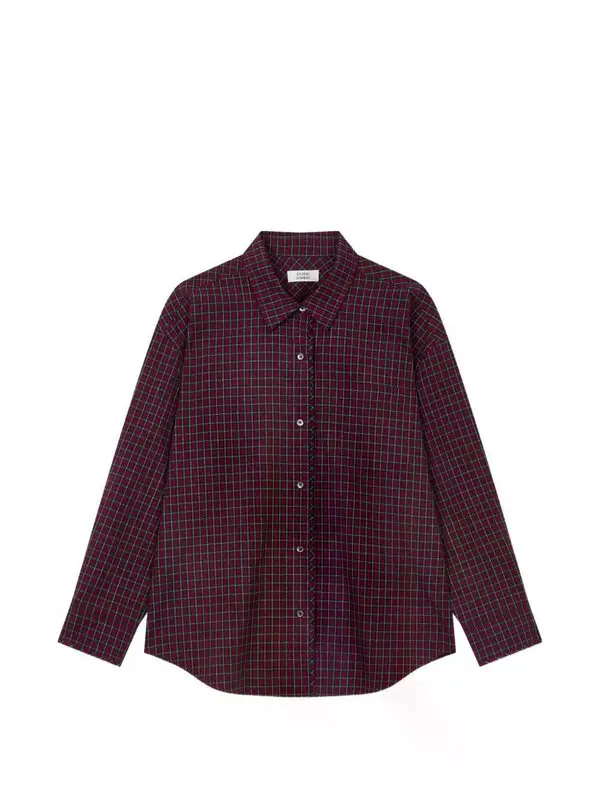 STUDIO TOMBOY Check-pattern Button-down Cotton Shirt