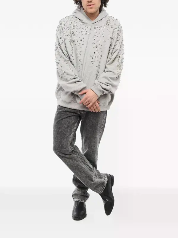 1989 STUDIO Rhinestone Embellished Cotton Hoodie