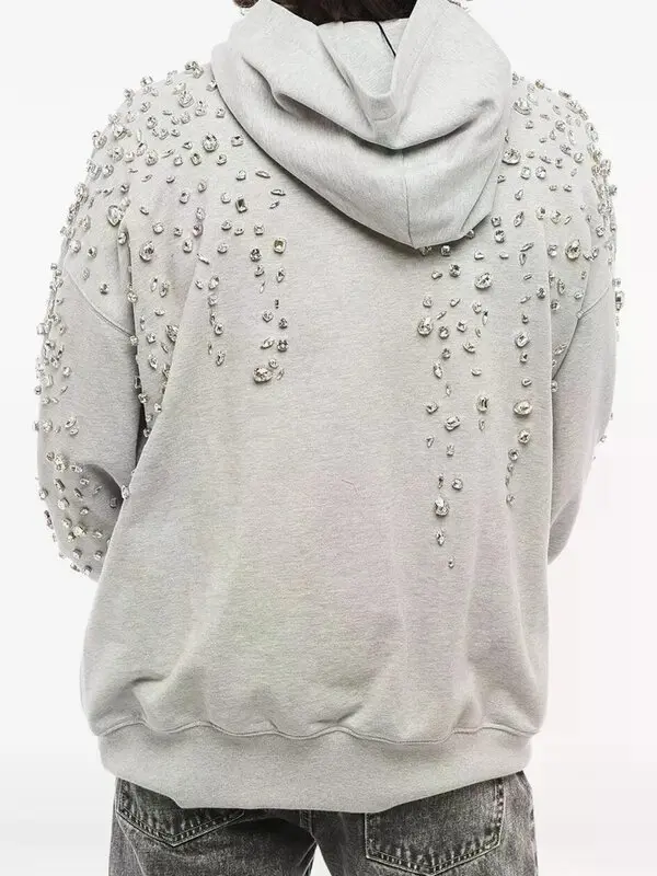 1989 STUDIO Rhinestone Embellished Cotton Hoodie