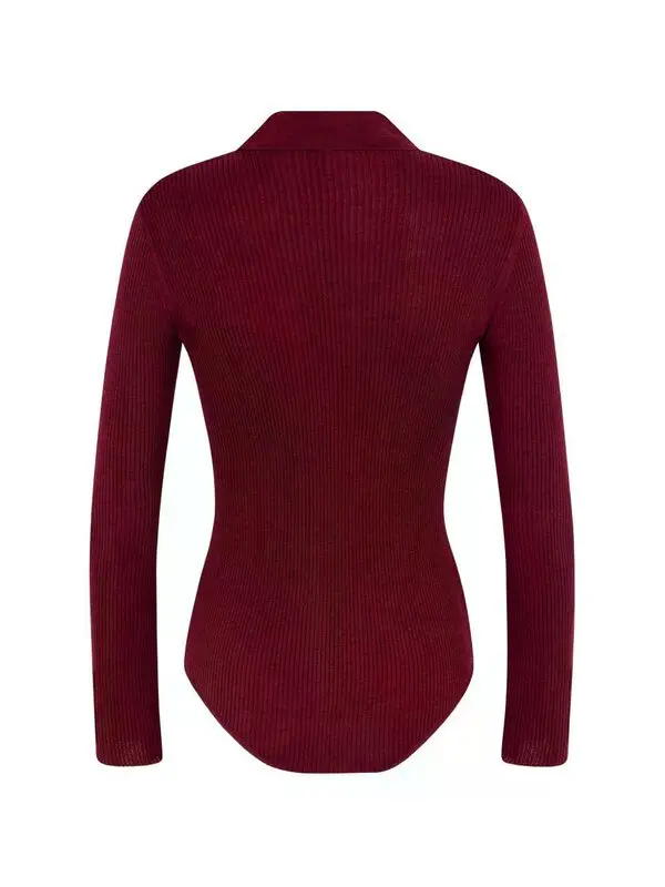 CAYET Ribbed Knit Bodysuit