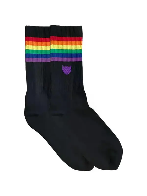 HTC LOS ANGELES Rainbow-stripe Socks - Black
