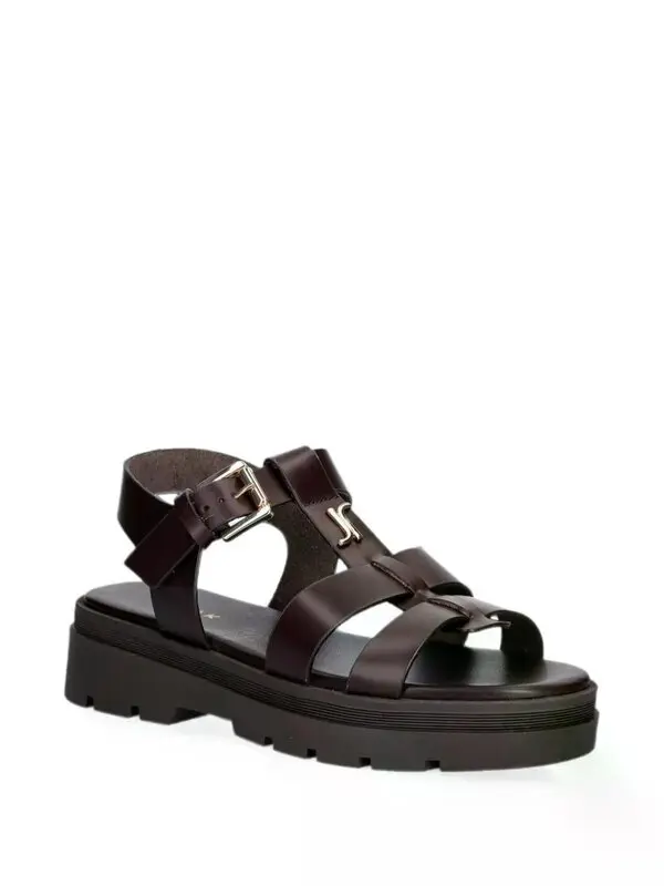 JONAK PARIS Buckle-fastening Caged Leather Sandals