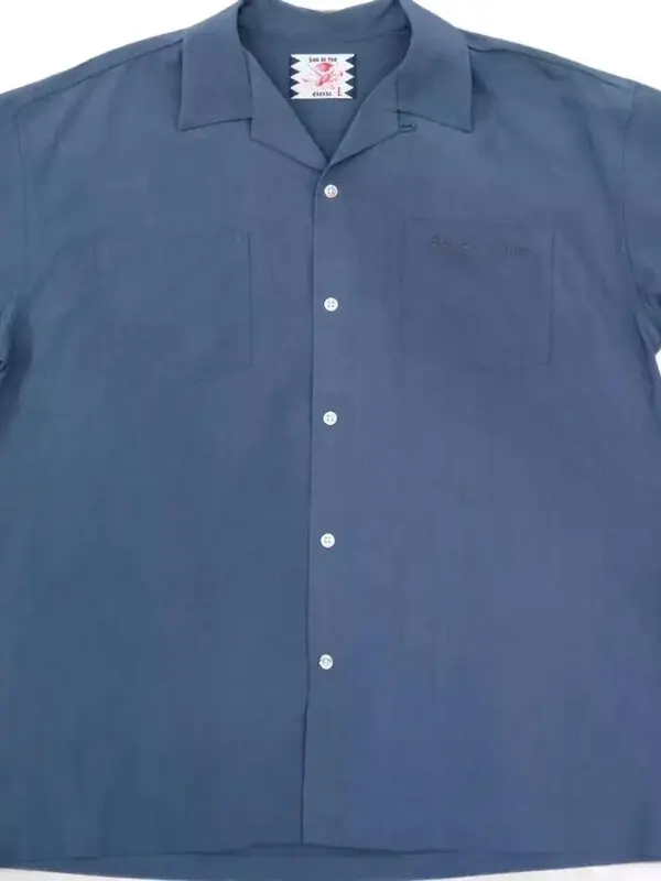SON OF THE CHEESE Open Collar Long-sleeve Shirt
