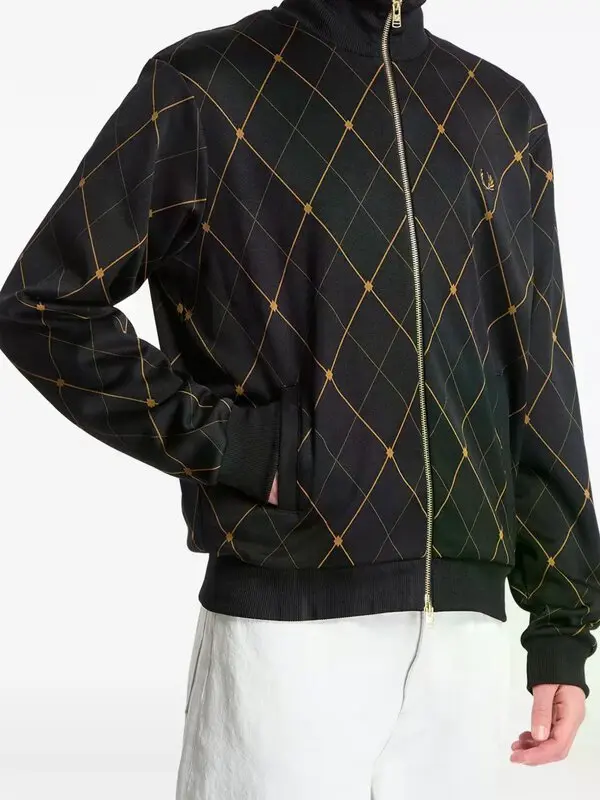 Fred Perry Argyle-pattern Track Jacket