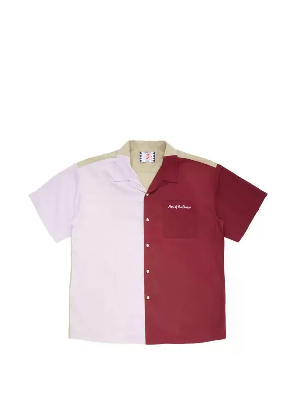SON OF THE CHEESE Colour-block Camp-collar Shirt