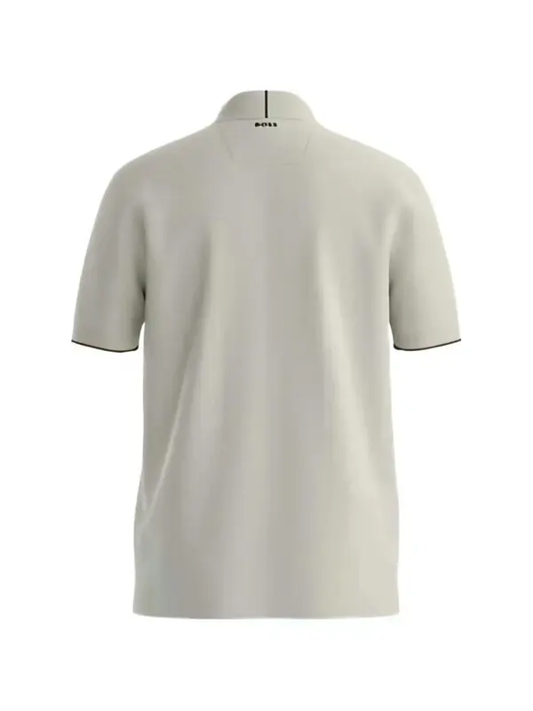 BOSS Zip-fastening Regular-fit Polo Shirt - Neutrals