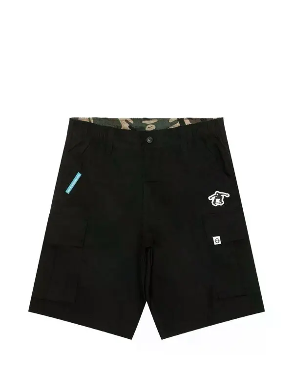 AAPE BY *A BATHING APE Moonface Logo Cargo Shorts