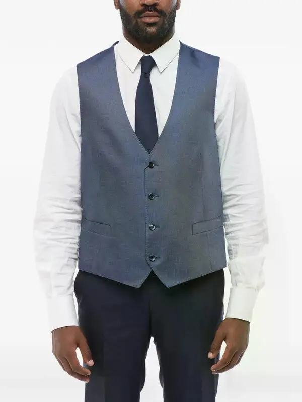 Corneliani Textured-finish Silk Waistcoat