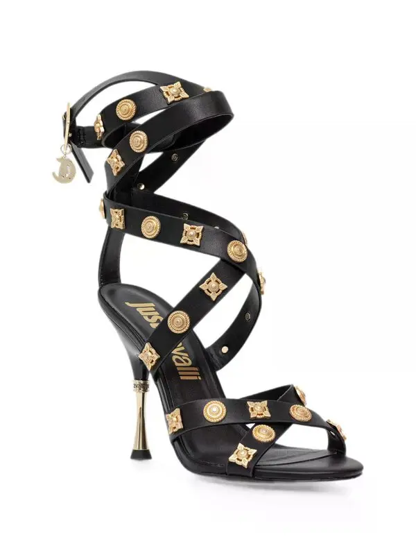 Just Cavalli Embellished Wrap-around Sandals