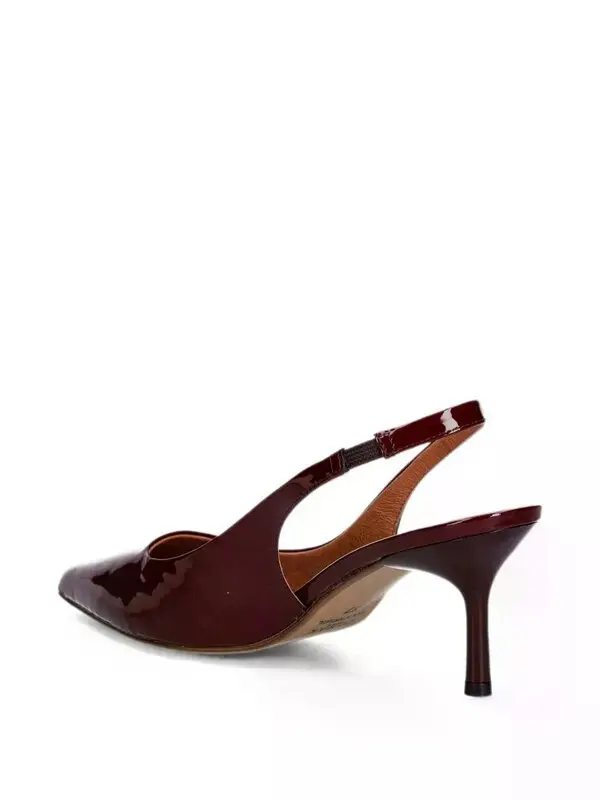 JONAK PARIS Diamantine Patent Leather Slingback Pumps