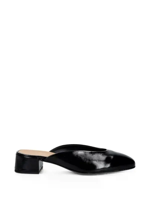 JONAK PARIS Nine Patent-finish Leather Mules - Black