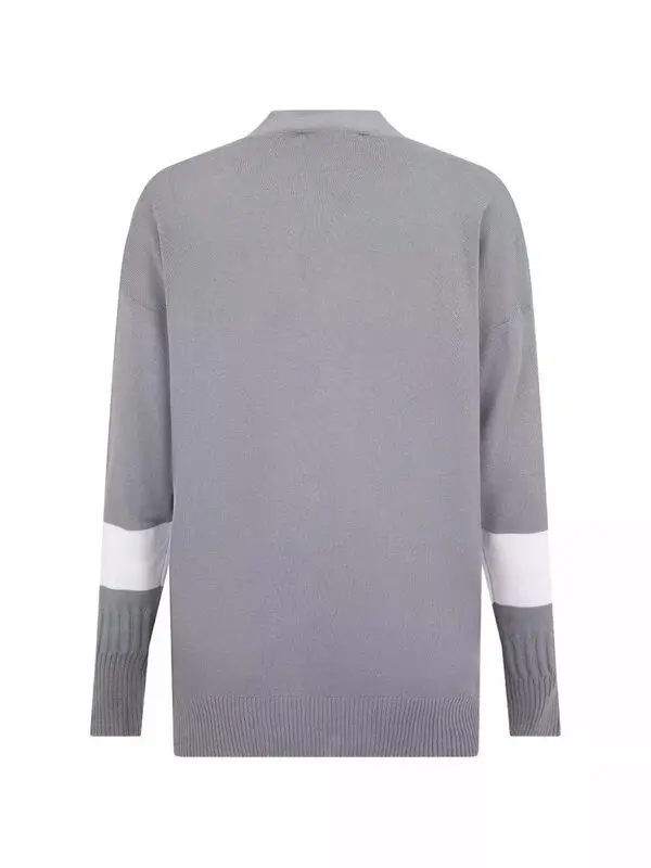 MOORER Stripe-detail V-neck Cardigan