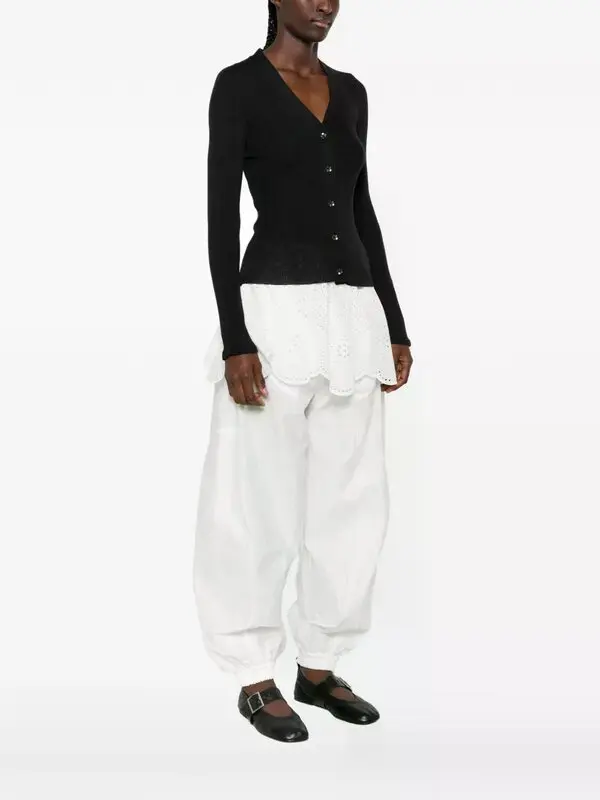 Cecilie Bahnsen Ribbed-knit V-neck Cardigan