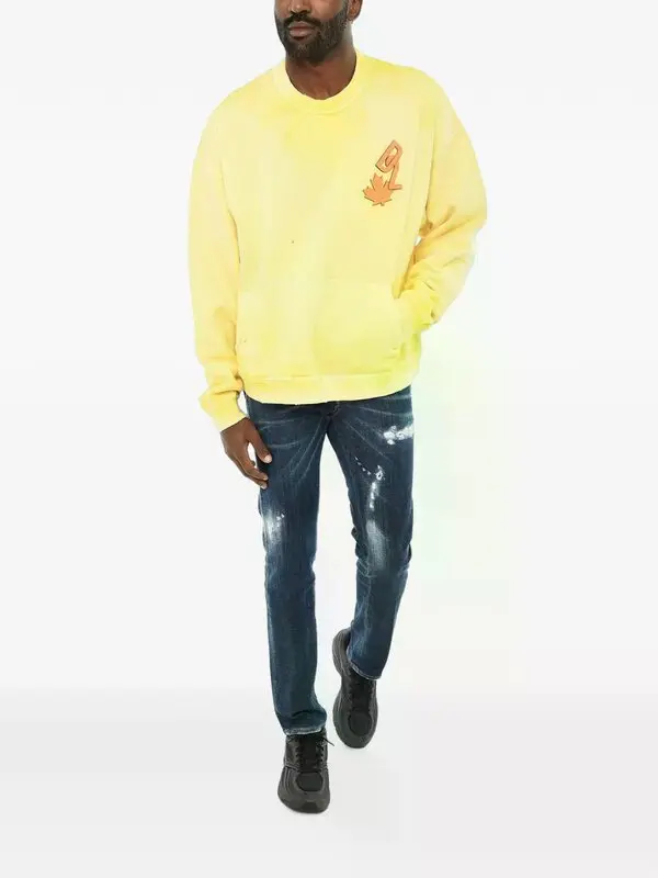Dsquared2 Cotton Logo Detail Sweatshirt