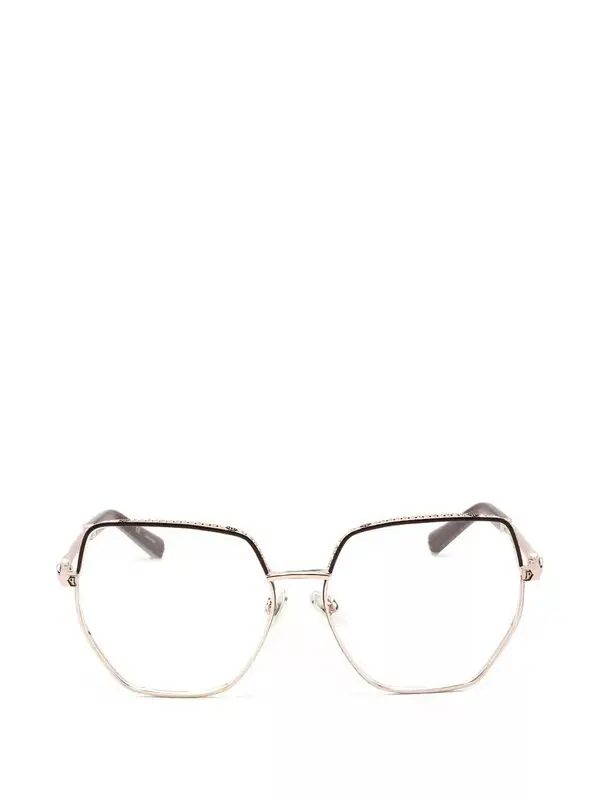 Philipp Plein Geometric Frame Eyeglasses - Gold