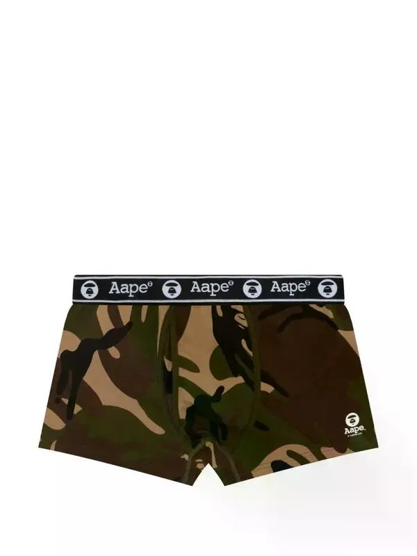 AAPE BY *A BATHING APE Camo Moonface Boxer Shorts - Green