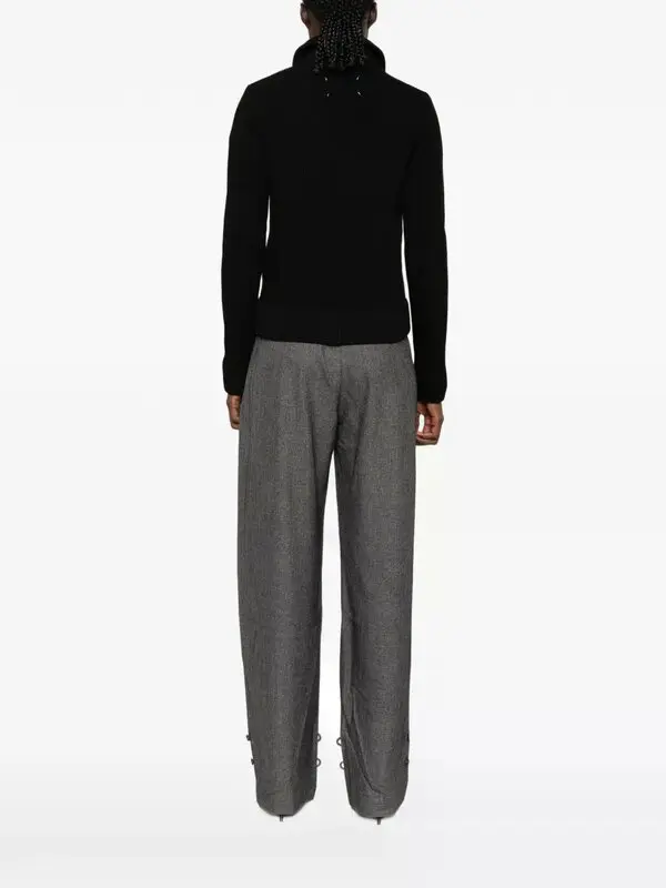MAISON MARGIELA Ribbed-knit Zip-up Jacket