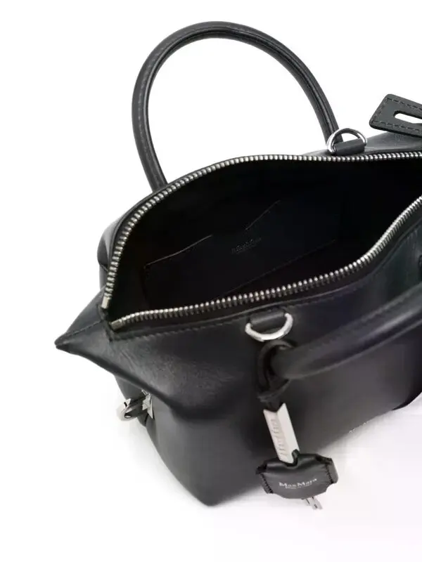 Max Mara Logo-print Leather Mini Bag - Grey