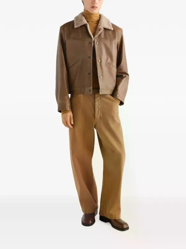 LEMAIRE Oversized Workwear Pants In Garment Dyed Broken Twill